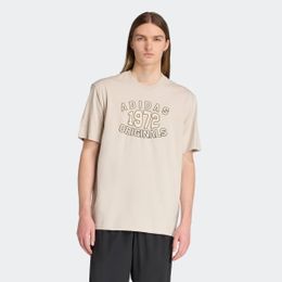 Herren T-Shirt "LOCKER GESCHNITTENES", grau, Gr. S, adidas originals, Obermaterial: 100% Baumwolle, Shirts, mit Print im College-Stil, aus weicher