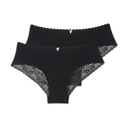 Tchibo - 2 Brazilslips - Damen - Gr. M - schwarz