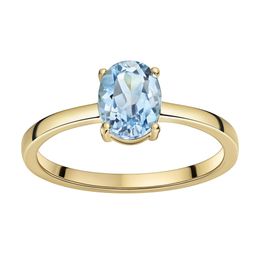 Celesta Damen Fingerring, 058 (18,5), Gold, blau, Gold, Fingerringe