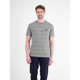 Lerros Herren T-Shirt "T-Shirt in Piqu&eacute;qualit&auml;t mit dezenten Querstreifen", grau, Gr. S, 53% Baumwolle, 47% Polyester, Shirts