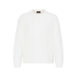 oxmo Damen Strickfleece-Pullover "Strickpullover OXNelly", wei&szlig;, Gr. S, Obermaterial: 50% Polyacryl PAN. 50% Polyacryl PAN recyc.., Pullover