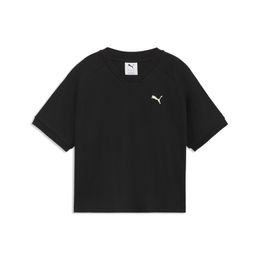 Puma Damen T-Shirt "Puma Class Relaxed Pinnacle T-Shirt Damen", schwarz, Gr. S, clean, Obermaterial: 40% Polyester, 60% Baumwolle. Kragen: 58%