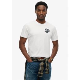 Superdry Herren Rundhalsshirt "Sd&co Neon Relaxed Tee", wei&szlig;, Gr. XXXL, bedruckt, Single Jersey, Obermaterial: 100% Baumwolle, Shirts, Baumwolle,