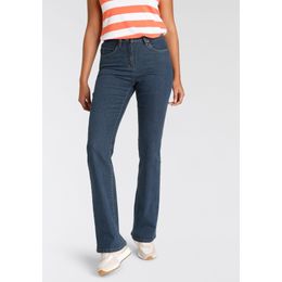 Arizona Damen Bootcut-Jeans, blau, Basic, Gr. 20, clean, Denim/Jeans, Obermaterial: 98% Baumwolle, 2% Elasthan, Jeans, hohe Leibh&ouml;he