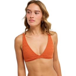 Roxy Damen Triangel-Bikini-Top "Current Coolness Elongated Tri", orange, Gr. XS, Obermaterial: 91% Nylon, 9% Elasthan., Bikini-Oberteile