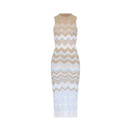 CLOUD 5IVE Damen Strickkleid "CLOUD 5IVE Beach Dress", beige, Gr. M, 50% Baumwolle, 50% Polyacryl, Kleider