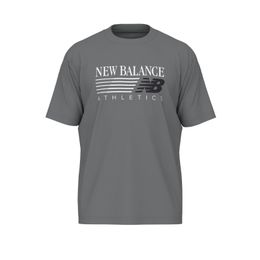New Balance Herren T-Shirt "REIMAGINED GRAPHIC T-SHIRT", grau, Gr. XL, Obermaterial: 100% Baumwolle, Shirts, sportlicher Stil, T-Shirt-Schnitt, f&uuml;r