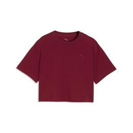 Puma Kinder T-Shirt "Puma Class Relaxed Cropped Graphic T-Shirt M&auml;dchen", rot, Gr. 164, bedruckt, Obermaterial: 100% Baumwolle. Rippe: 20% Polyester,