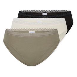 3 Schiesser Rio-Slips - Damen - Gr. 40 - schwarz