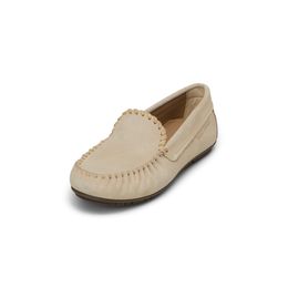 Marc O'Polo MARC O'POLO Damen Mokassin "aus weichem Veloursleder", Gr. 42, beige, Obermaterial: 100% Leder, unifarben, Schuhe