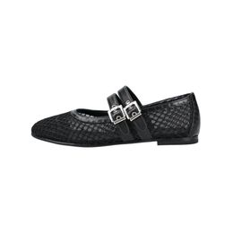Nero Giardini Damen Riemchenballerina "Nero Giardini Ballerinas Leder/Textil", Gr. 40schwarz, Leder, Textil, Schuhe