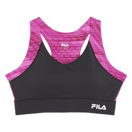Fila Damen-Sport-BH - Damen - Gr. L - schwarz/print