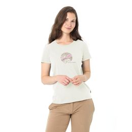 Vaude Damen Funktionsshirt "WOMEN'S CYCLIST T-SHIRT V", beige, Gr. 34, Obermaterial: 70% Baumwolle, 30% Lyocell, Shirts, sportliche Passform,