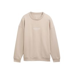 Tom Tailor Denim Sweatshirt Herren Gr&ouml;&szlig;e M greige / wei&szlig;