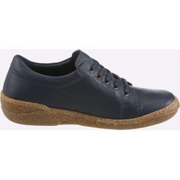 Casual Looks Damen Schn&uuml;rschuh, Gr. 42dunkelblau, Glattleder, Schuhe