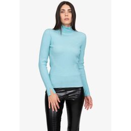 Damen Strickpullover, blau, Gr. 44, Sportalm KITZB&Uuml;HEL, clean, unifarben, Strick, Obermaterial: 72% Viskose, 28% Polyester, Pullover, mit Stehkragen