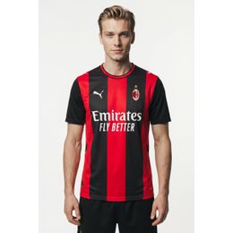 Puma Herren Fu&szlig;balltrikot "ACM HOME JERSEY REPLICA", rot, Gr. XXXL, gestreift, Web, Obermaterial: 100% Polyester, Trikots, mit Rundhalsausschnitt,