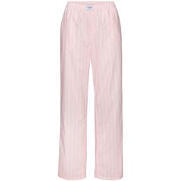 Damen Pyjamahose, Copenhagen Studios, Gr. 38, rosa, Web, Obermaterial: 100% Baumwolle, gestreift, Hosen, aus leichter Baumwolle-Webware