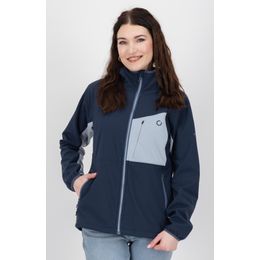 LPO Damen Softshelljacke "PIARA II WMN", blau, Gr. 44, Softshell, 92% Polyester. 8% Elasthan, Jacken
