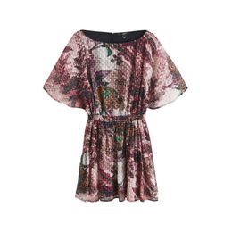 next Kleid Damen Gr&ouml;&szlig;e 48 dunkelgr&uuml;n / altrosa / schwarz / offwhite Sommerkleid