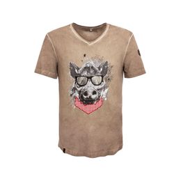 Almgwand Herren T-Shirt "T-Shirt OBERBRUNNALM", braun, Gr. M, Obermaterial: 100% Baumwolle CO., Shirts