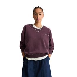 Marc O'Polo Damen Sweatshirt "aus softer Bio-Baumwolle", lila, Gr. XS, MARC O'POLO DENIM, unifarben, Obermaterial: 100% Baumwolle, Sweatshirts