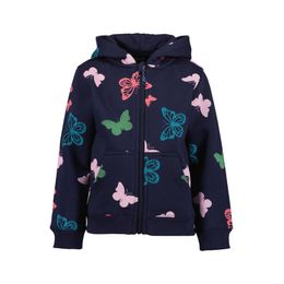 BLUE SEVEN Zip-Up Hoodie girl size 134 Cream / Navy / Dusky pink / Carmine red