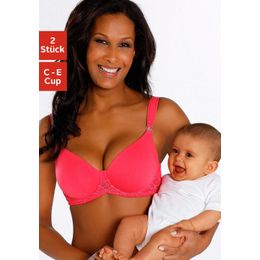 Damen Still-BH, PETITE FLEUR BY LASCANA, Gr. 100, pink, Jersey, Obermaterial: 82% Baumwolle, 13% Polyamid, 5% Elasthan, Basic, BHs, mit B&uuml;gel und