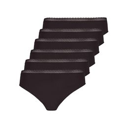 Nina von C. Damen Jazz-Pants Slips "6er Pack Jazzpant Simply", Gr. 38, schwarz, Obermaterial: 48% Baumwolle CO. 47% Modal CMD. 5% Elasthan EL.,