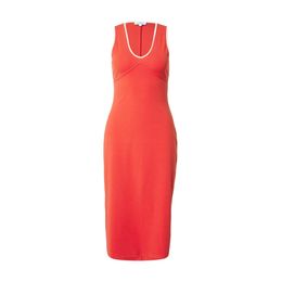 & other stories & Other Stories Kleid Damen Gr&ouml;&szlig;e 34 orangerot / wei&szlig; Sommerkleid