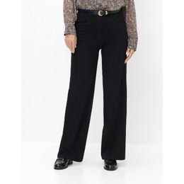 Raphaela by Brax Damen Five-Pocket-Hose Style LAURA FLARED BLACK, denim schwarz, Gr. 50
