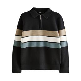 next Sweater boy size 140 Dark beige / Cyan blue / Black / White