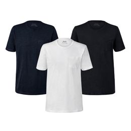 Tchibo - 3 T-Shirts mit Rundhalsausschnitt - Herren - Gr. XL - dunkelblau