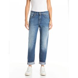 Replay Damen Slim-fit-Jeans "MARTY", blau, Gr. 29, Denim/Jeans, Obermaterial: 73% Baumwolle, 26% Lyocell, 1% Elasthan, Jeans, mit leichter Waschung