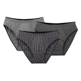 Tchibo - 3 Slips - Herren - Gr. M/5 - schwarz/gestreift