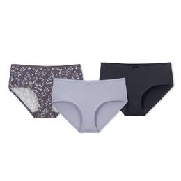 Tchibo - 3 Pantys - Damen - Gr. XL - anthrazit/print
