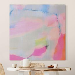 Bilderwelten Akustikbild Pastell in Pink und Blau
