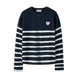name it Pullover 'NKFLine' M&auml;dchen Gr&ouml;&szlig;e 134/140 dunkelblau / wei&szlig;