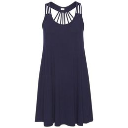 s.Oliver Strandkleid blau Gr. 38 f&uuml;r Damen. Mit Rundhals. Figurumspielend. Nachhaltig.