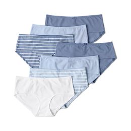 Tchibo - 7 Pantys - Damen - Gr. L - blau/gestreift