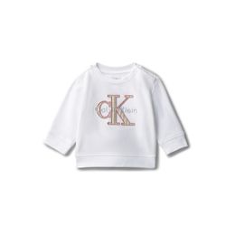Calvin Klein Jeans Sweatshirt Jungen Gr&ouml;&szlig;e 104 hellbraun / rosegold / silber / wei&szlig;