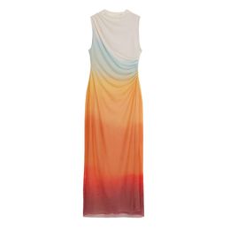 Desigual Dress female size 38 mottled blue / Orange / mottled white