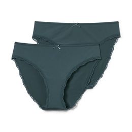 Tchibo - 2 Slips - Damen - Gr. M - petrol