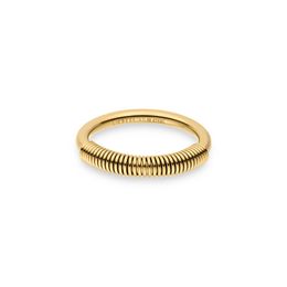 Damen Fingerring "Twist", 56, Edelstahl, 2mmgelbgoldfarben, Liebeskind Berlin, Edelstahl, Fingerringe