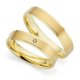 Phoenix PH&Ouml;NIX Damen Trauring "Schmuck Partnerring Ehering Verlobungsring Freundschaftsring", 60, 0,01 SI = kleine Einschl&uuml;sse mit Brillant, Silber 925