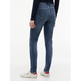 Tommy Jeans Damen Skinny-fit-Jeans "NORA MR SKNY"denim grau, Gr. 28, unifarben, Denim/Jeans, Obermaterial: 94% Baumwolle, 4% Polyester, 2% Elasthan,
