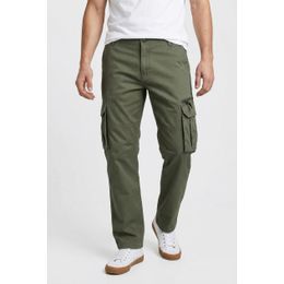 Jack & Jones JACK & JONES Herren Cargohose "JPSTKANE DOVER ZIP CARGO SN", gr&uuml;n, Gr. 34, unifarben, Web, Obermaterial: 98% Baumwolle, 2% Elasthan, Hosen, mit