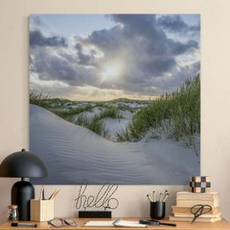 Bilderwelten Akustikbild Amrum Sonnenaufgang im D&uuml;nensand