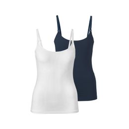 Tchibo - 2 Still-Hemdchen - Damen - Gr. L - dunkelblau