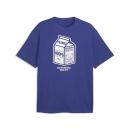 Puma Herren T-Shirt "Junior Varsity Relaxed T-Shirt Herren", blau, Gr. XXL, Obermaterial: 100% Baumwolle. Rippe: 80% Baumwolle, 20% Polyester, Shirts